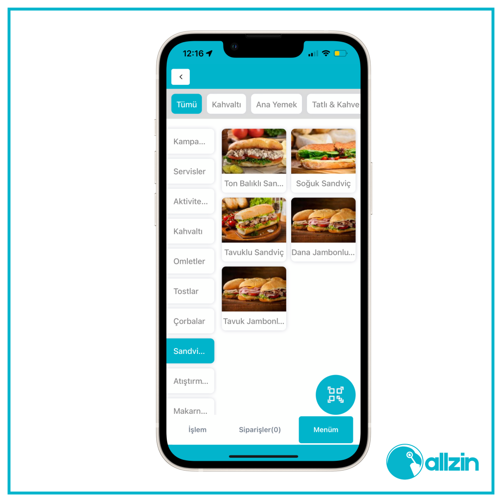Garson El Terminali Uygulaması - Android - allzin Partner